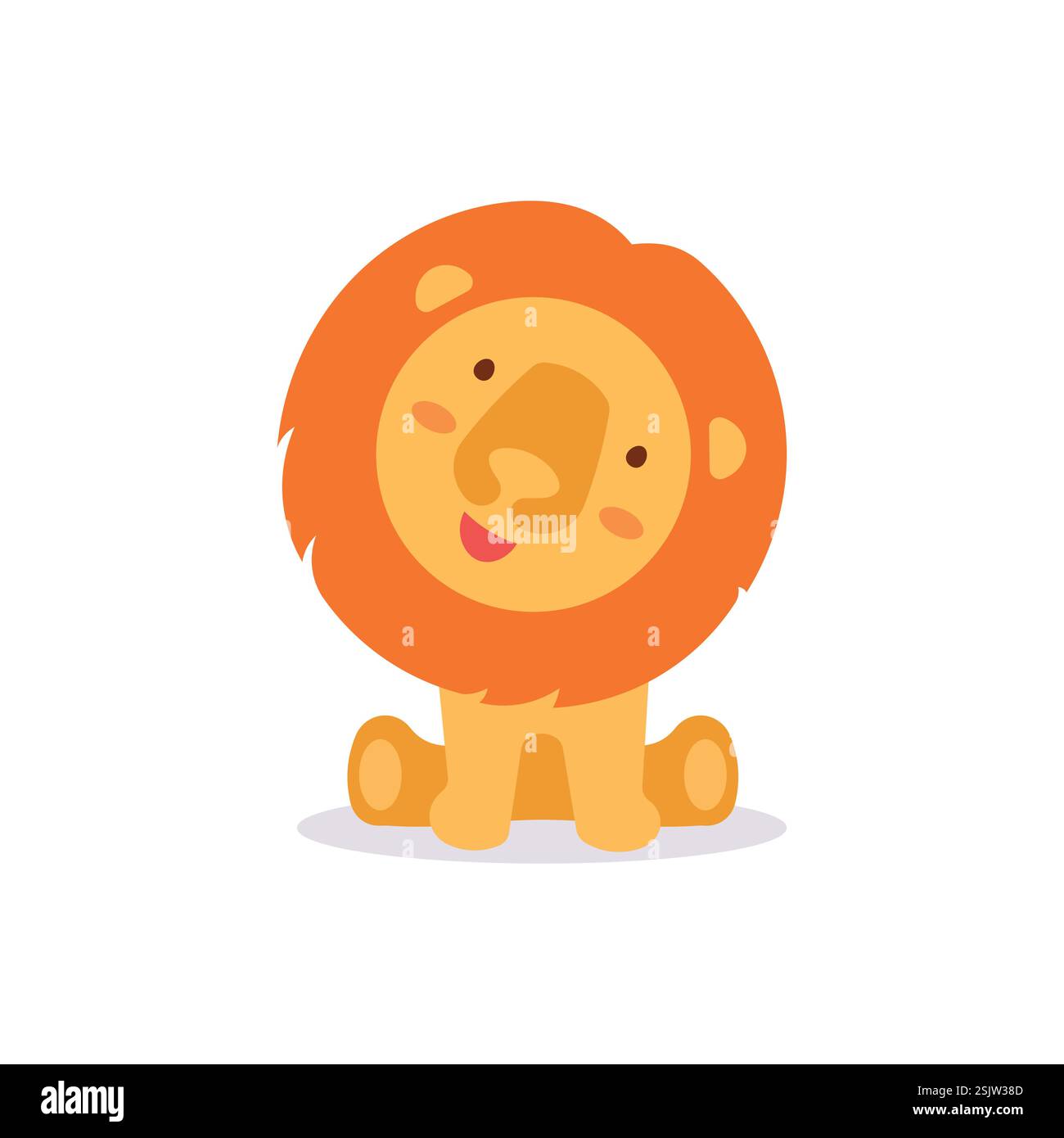 Vector illustration of cute lion Stock Vector Image & Art - Alamy
