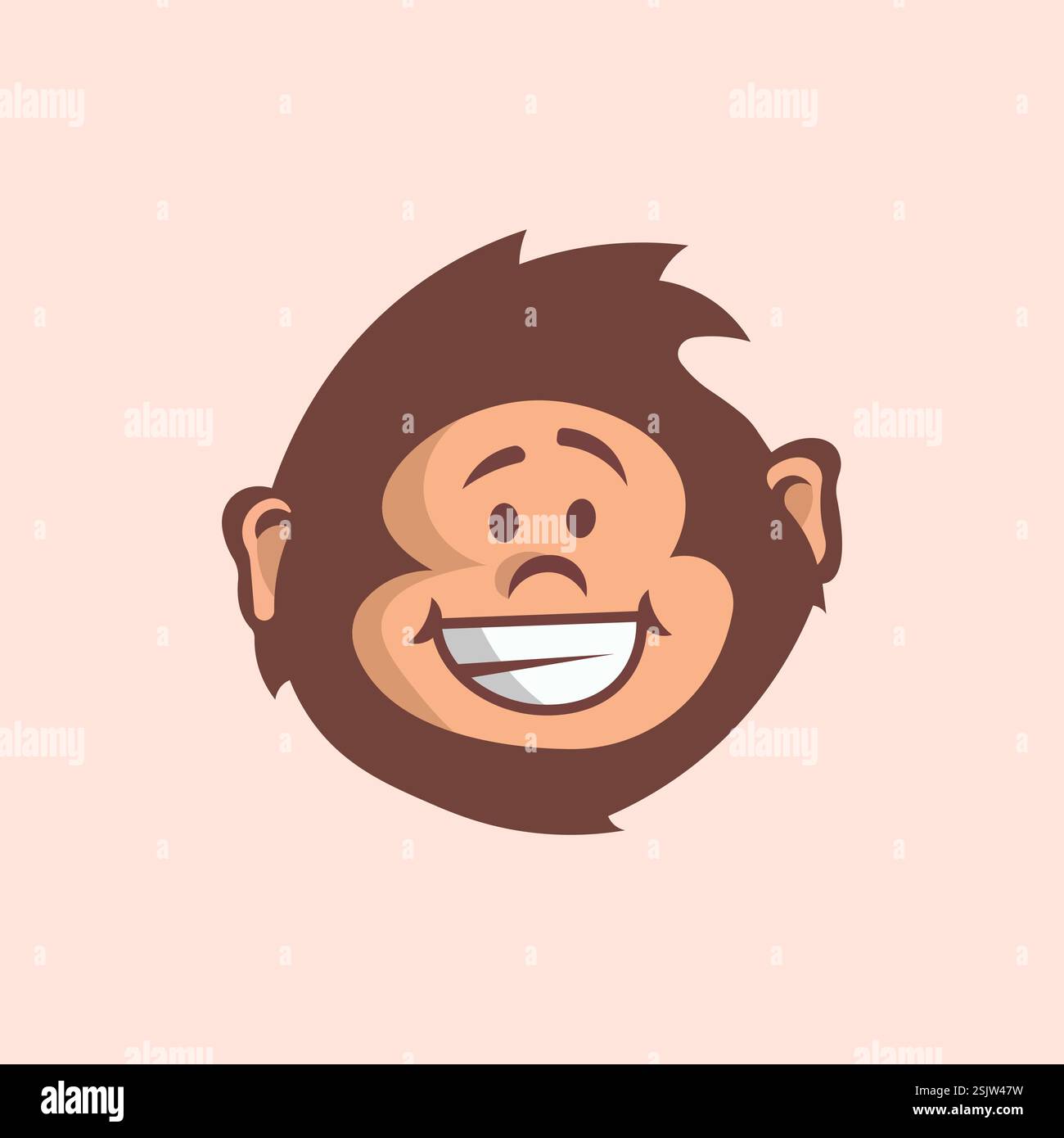 Vector illustration of cute monkey Stock Vector Image & Art - Alamy