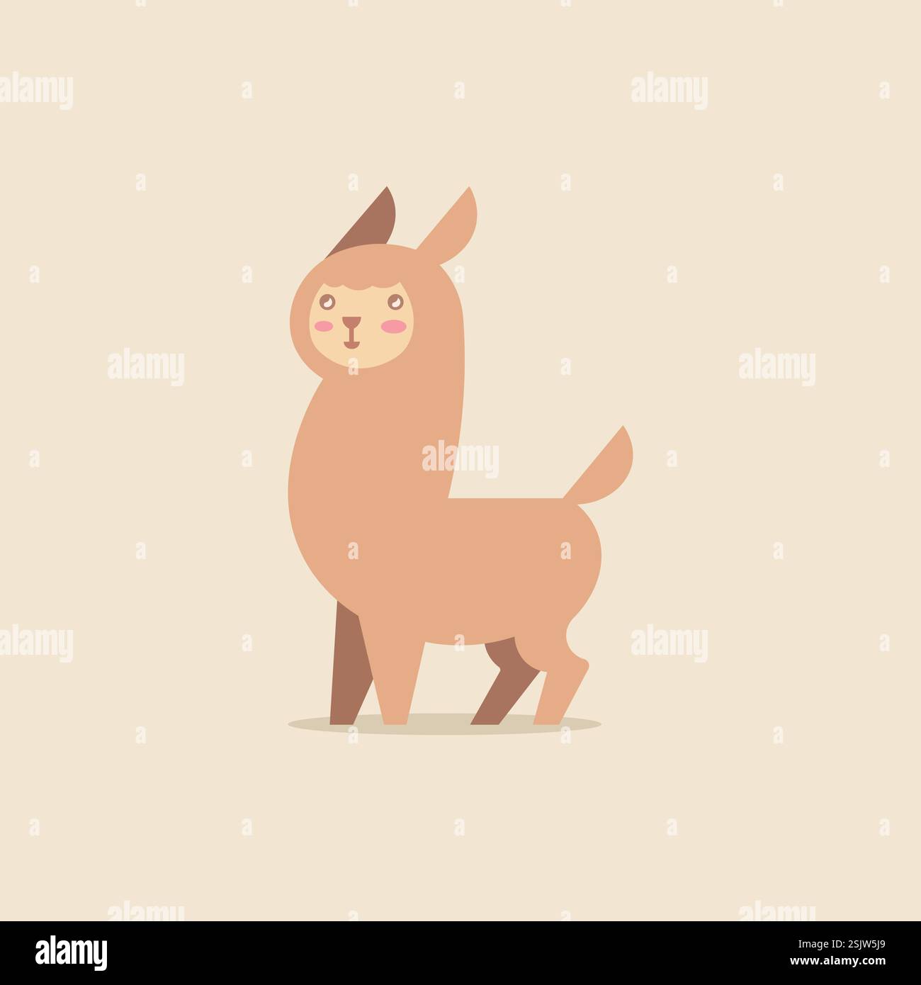 Vector illustration of cute alpaca Stock Vector Image & Art - Alamy