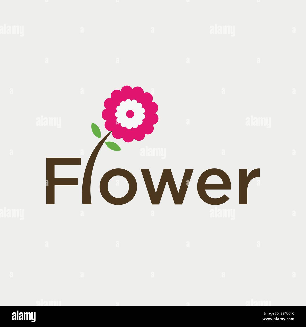 Vector flower text logo design Stock Vector Image & Art - Alamy