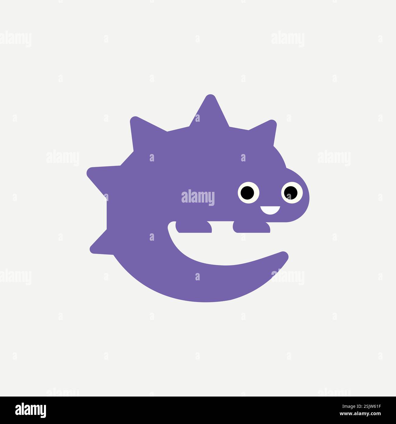 Vector illustration of cute dinosaur logo Stock Vector Image & Art - Alamy