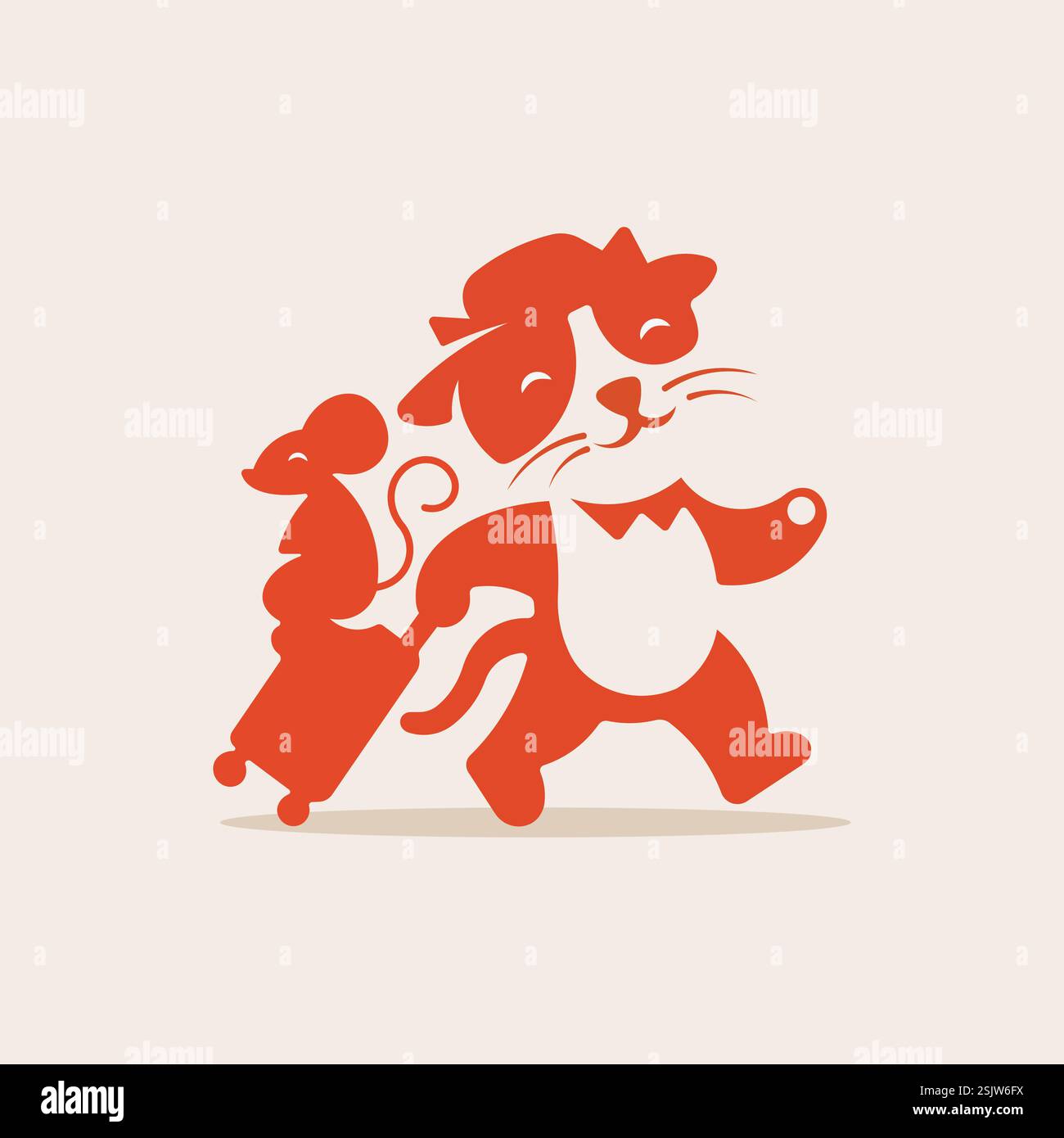 Vector illustration of cat and mouse Stock Vector Image & Art - Alamy