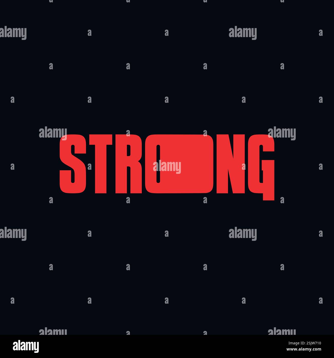 Vector strong text logo design Stock Vector Image & Art - Alamy