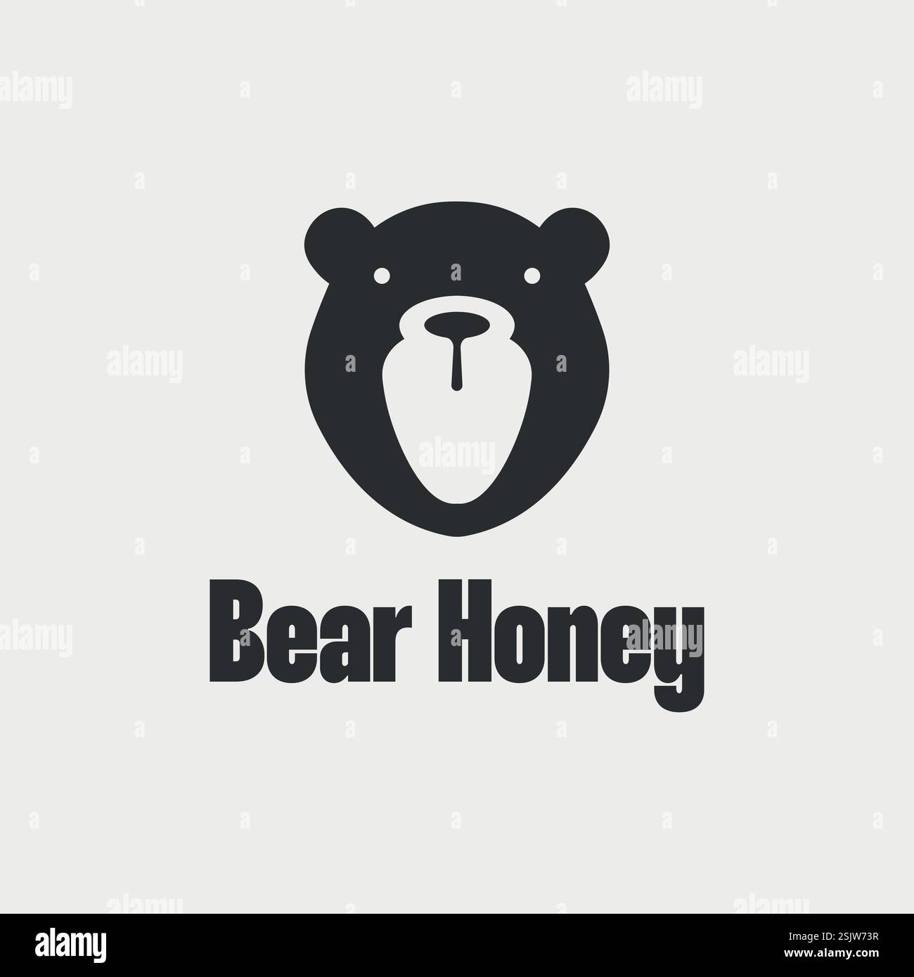 Vector illustration of cute bear honey Stock Vector Image & Art - Alamy