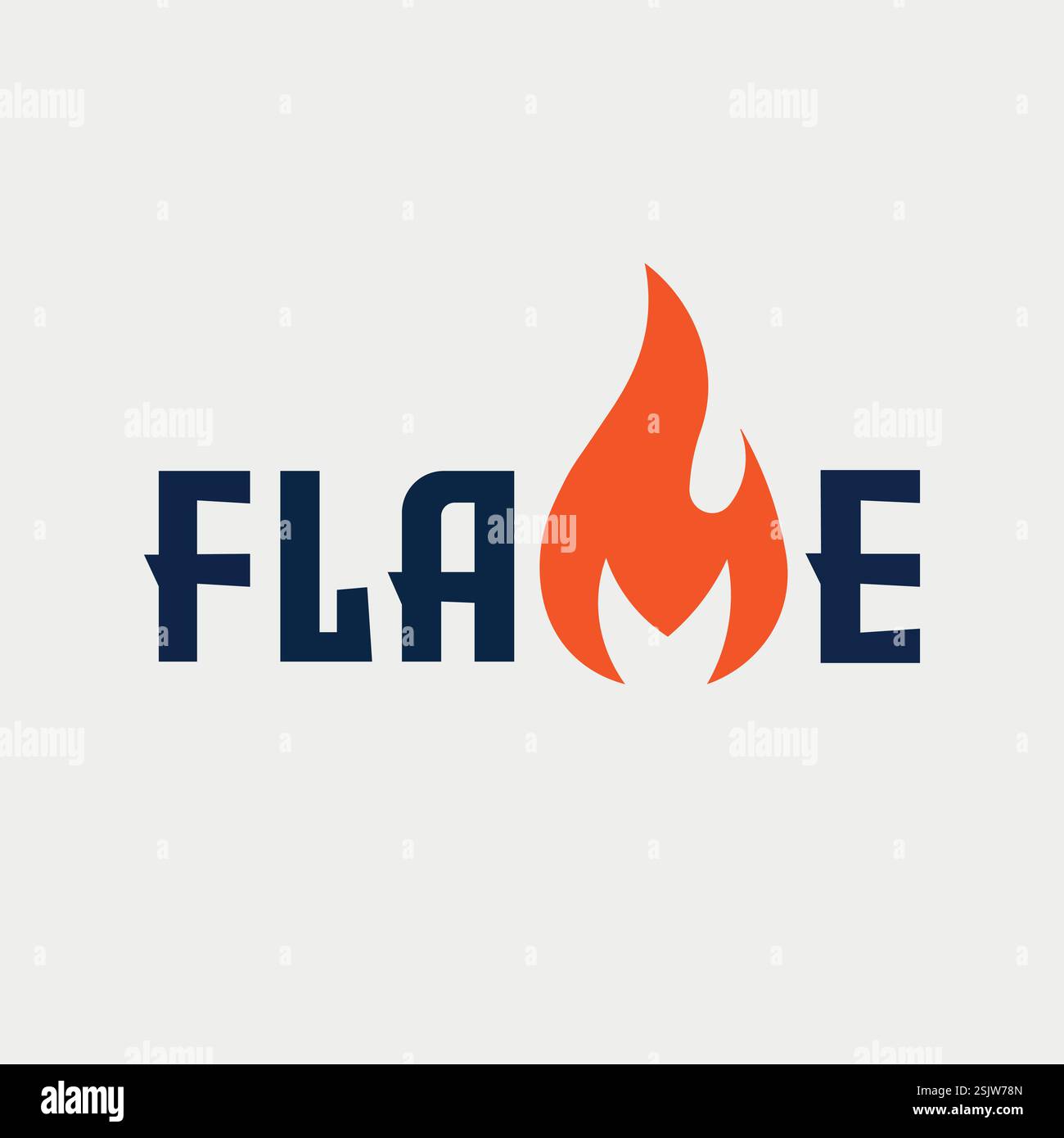 Vector flame text logo design Stock Vector Image & Art - Alamy