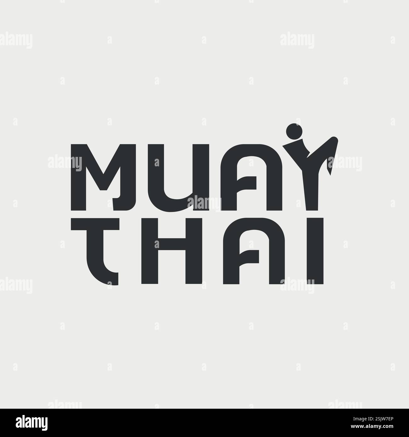 Vector muaythai text logo design Stock Vector Image & Art - Alamy