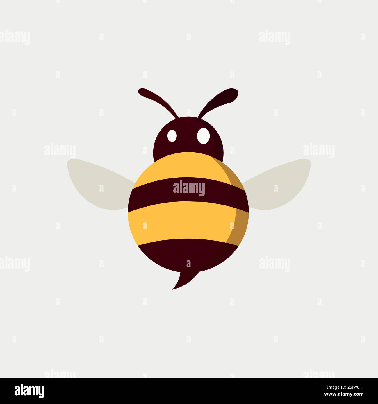 Vector illustration of cute fat bee Stock Vector Image & Art - Alamy
