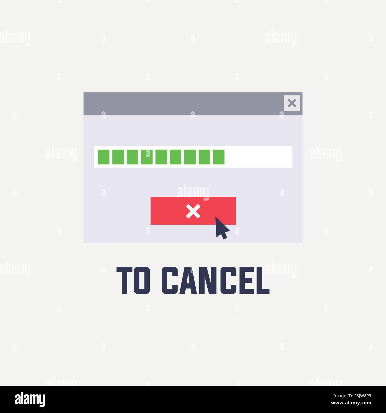 Vector illustration of cancel cartoon Stock Vector Image & Art - Alamy