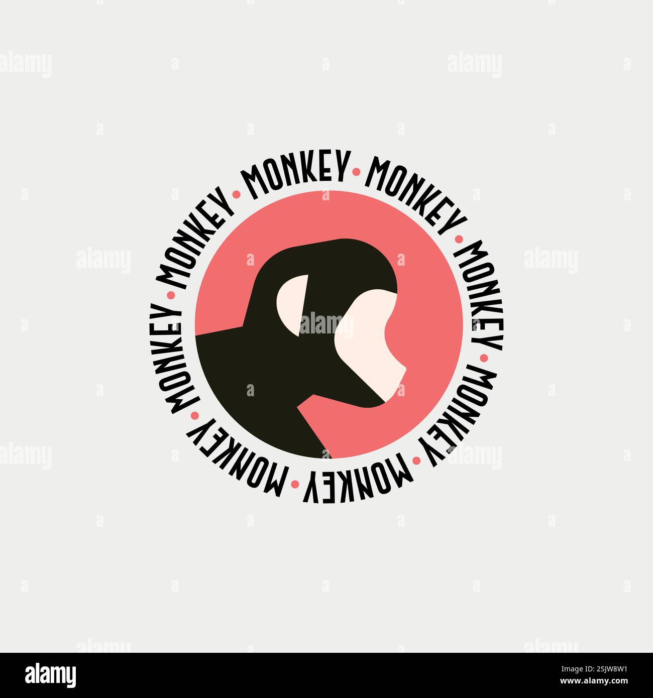 Vector illustration of cute fat monkey Stock Vector Image & Art - Alamy