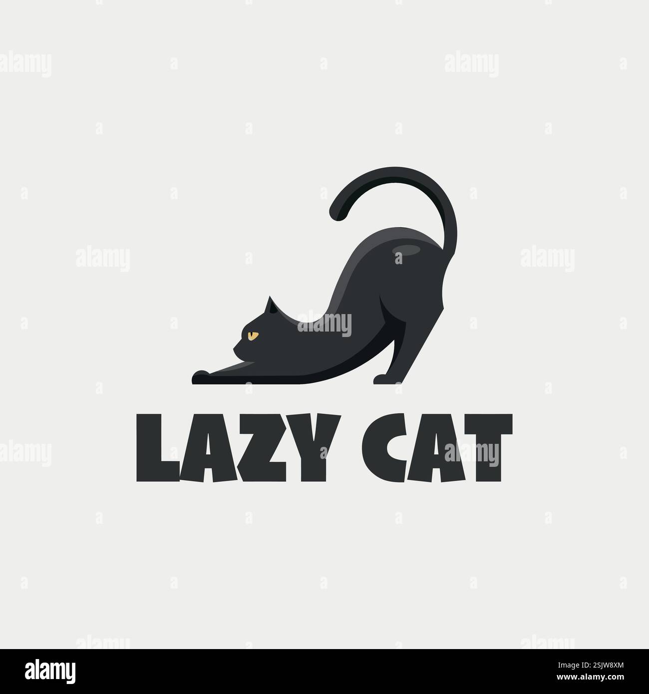 Vector lazy cat text logo Stock Vector Image & Art - Alamy