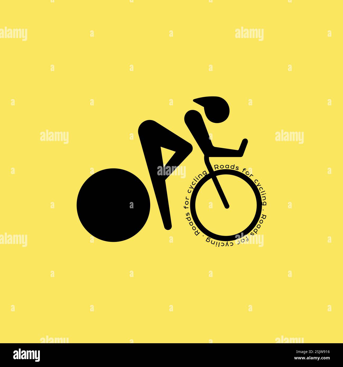 Bicycling silhouette Stock Vector Images - Alamy