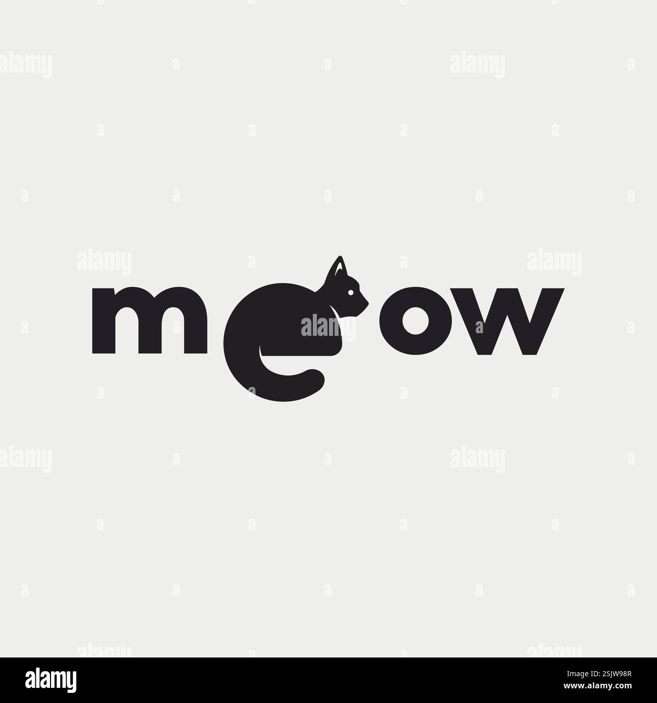 Meow logo Stock Vector Images - Alamy