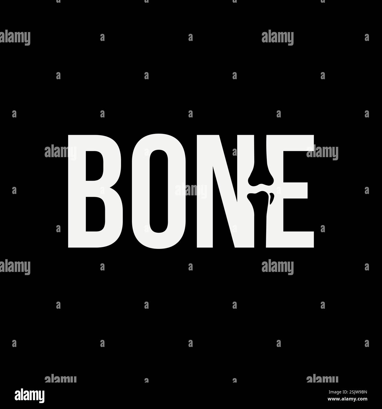 Vector bone text minimal design Stock Vector Image & Art - Alamy