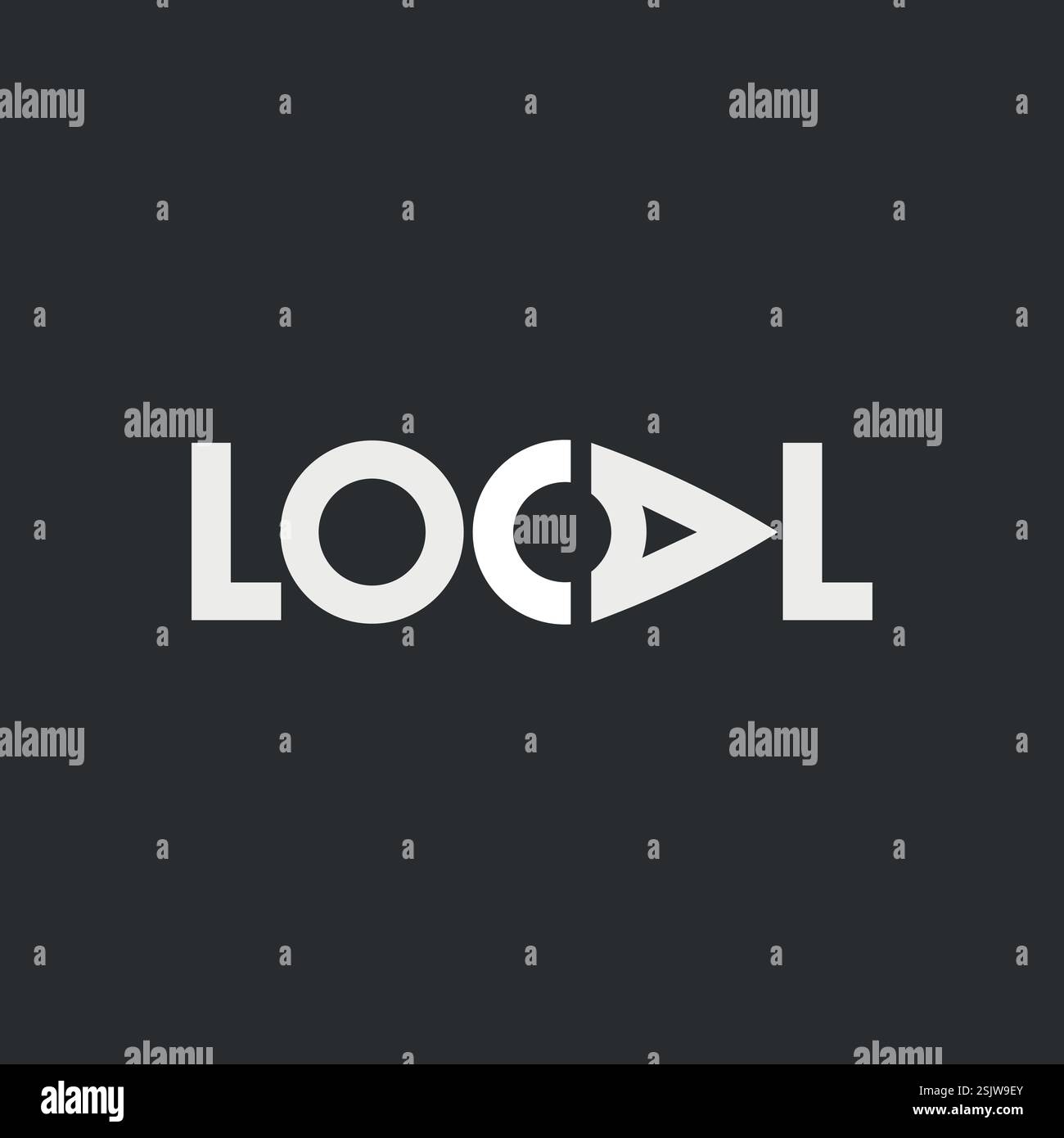 Vector local text minimal design Stock Vector Image & Art - Alamy