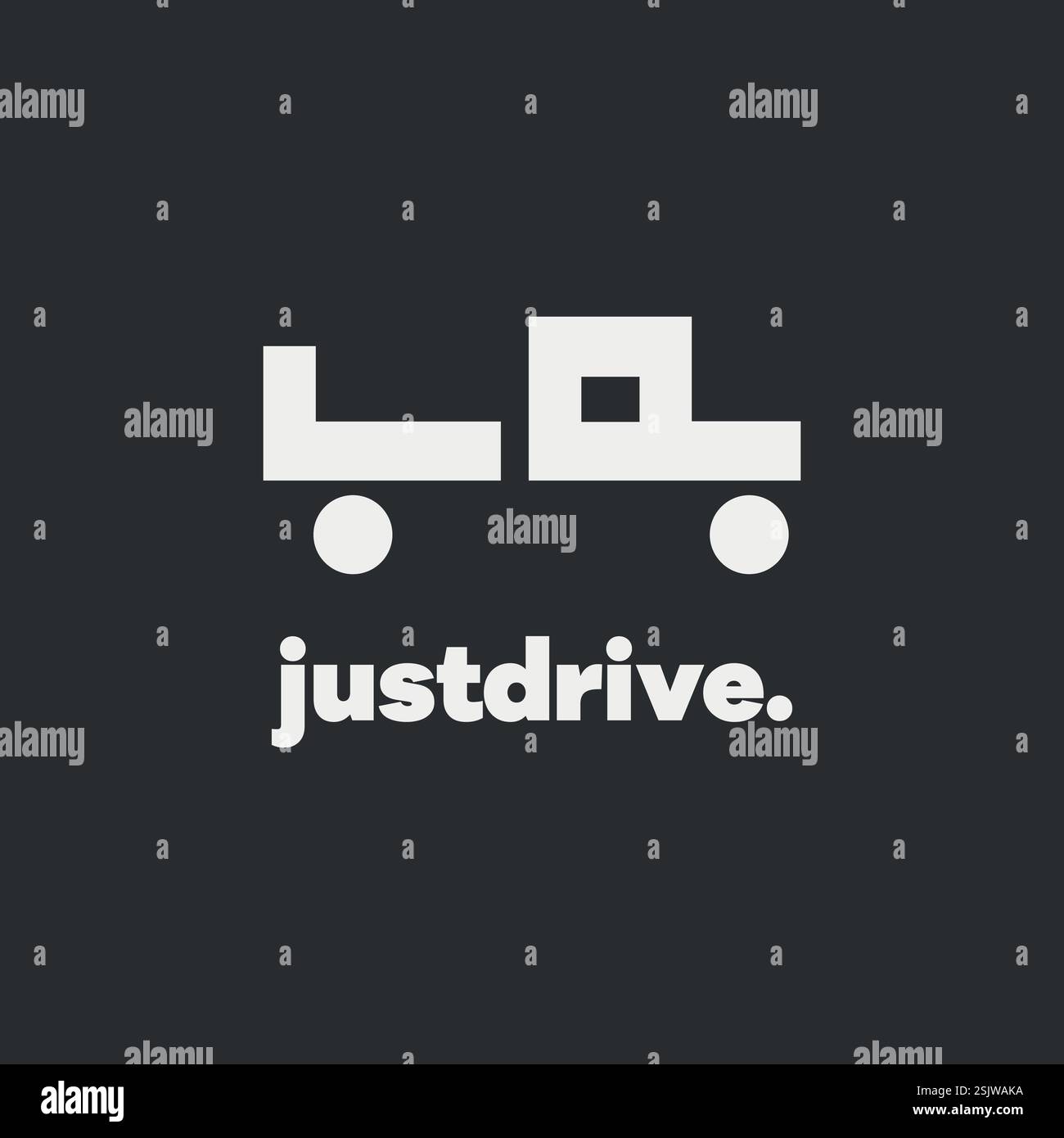 Vector just drive text minimal design Stock Vector Image & Art - Alamy