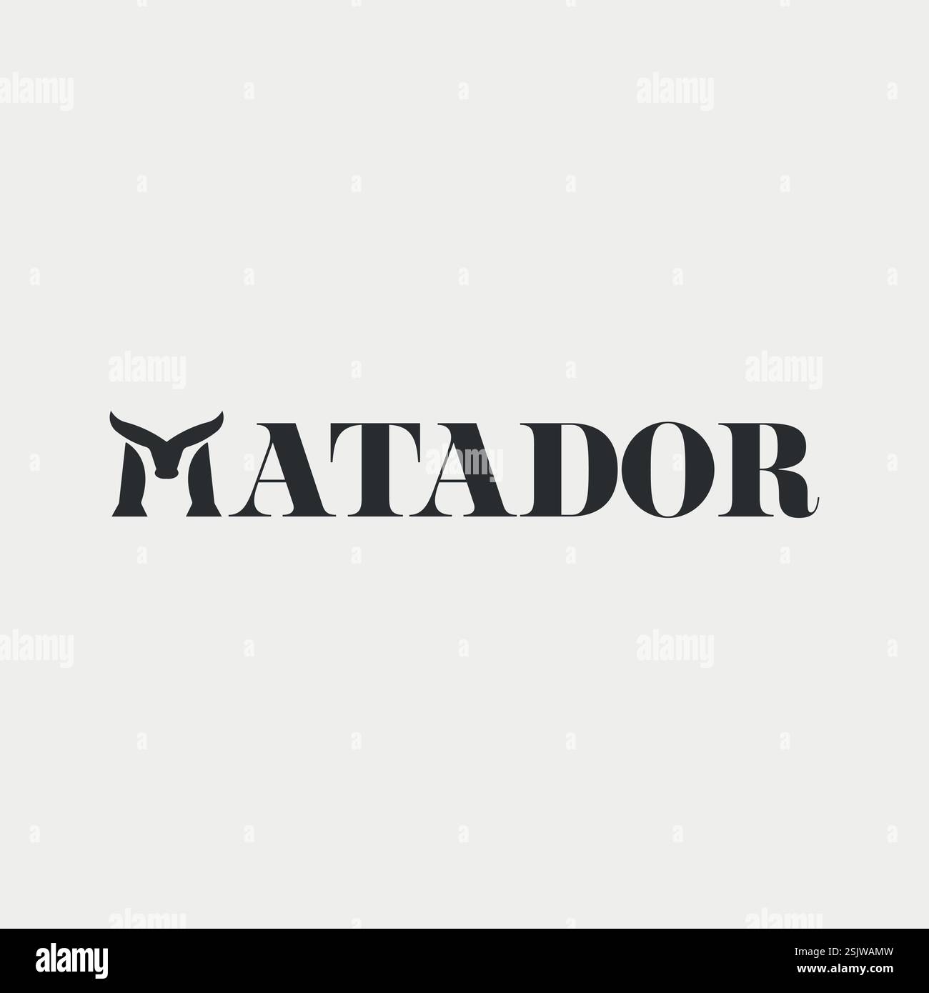 Vector matador text logo design Stock Vector Image & Art - Alamy