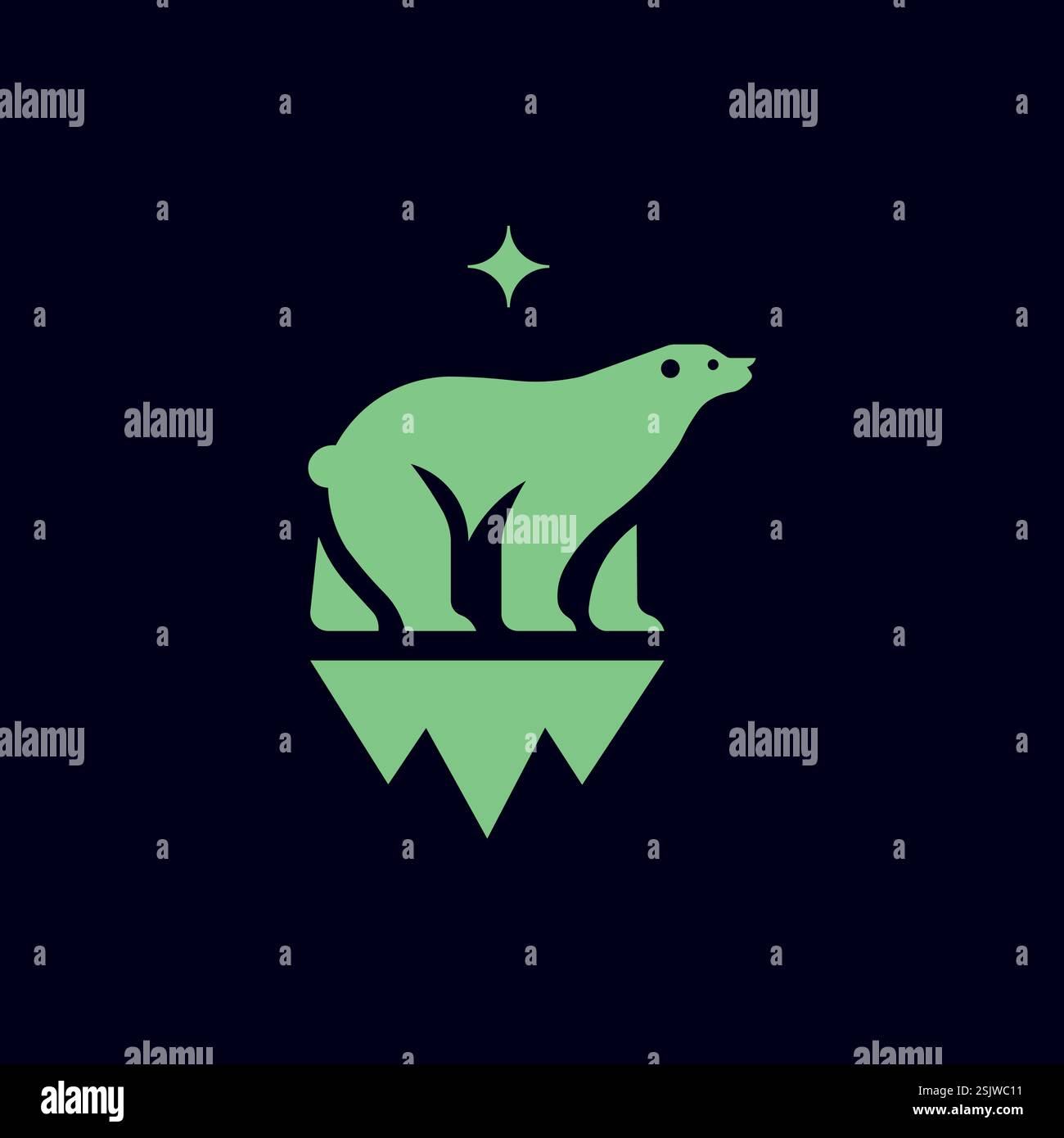 Vector illustration of polar bear logo Stock Vector Image & Art - Alamy