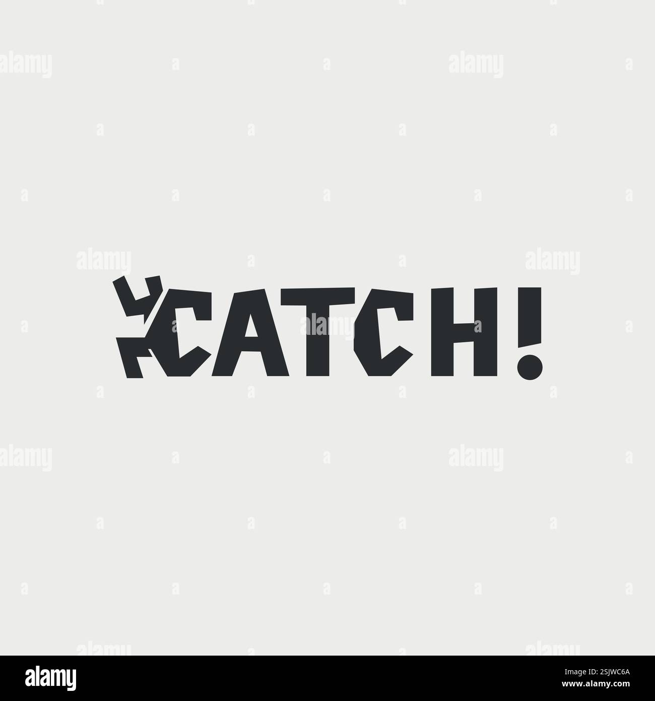 Vector catch text logo design Stock Vector Image & Art - Alamy