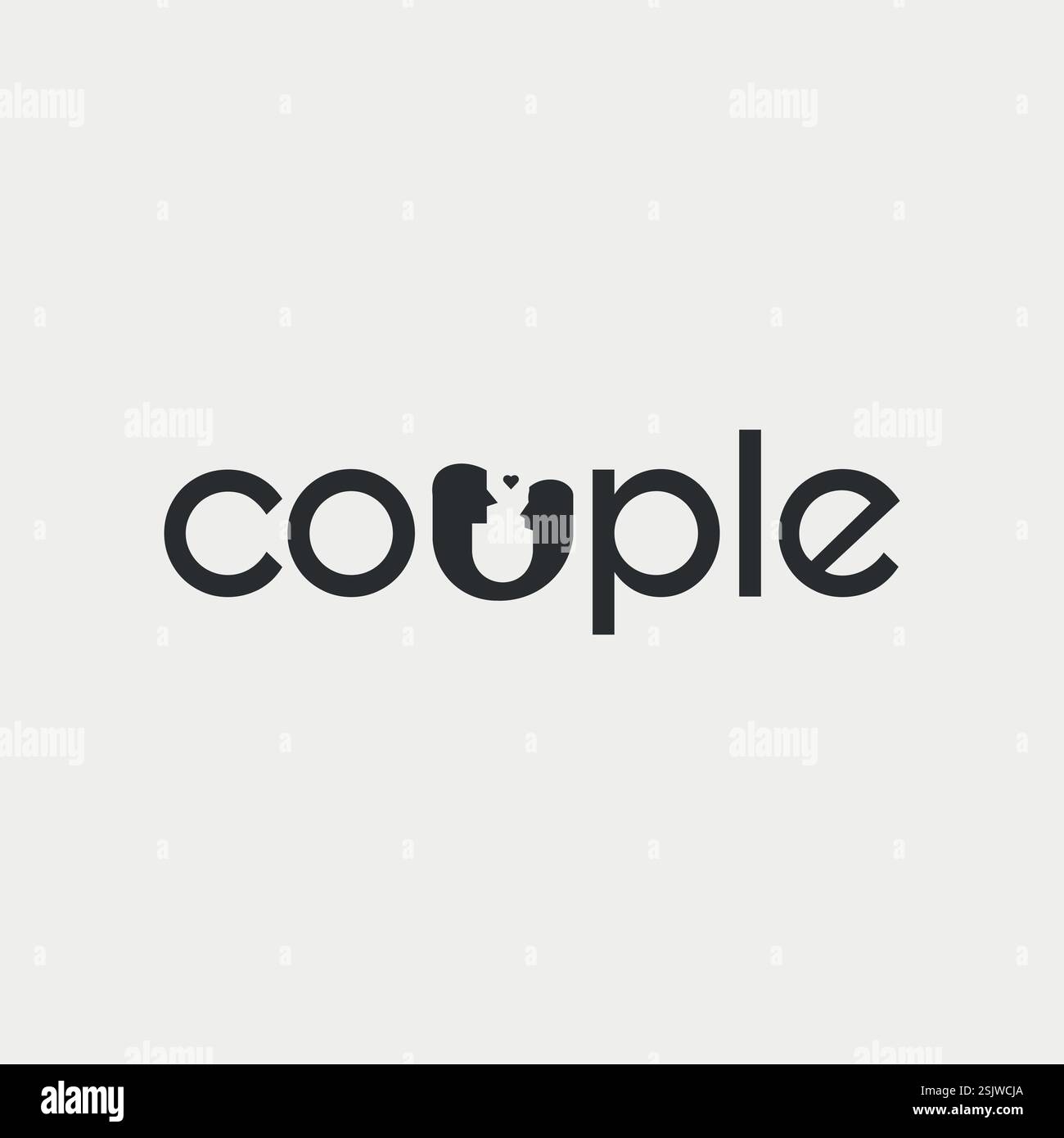 Vector couple text logo design Stock Vector Image & Art - Alamy
