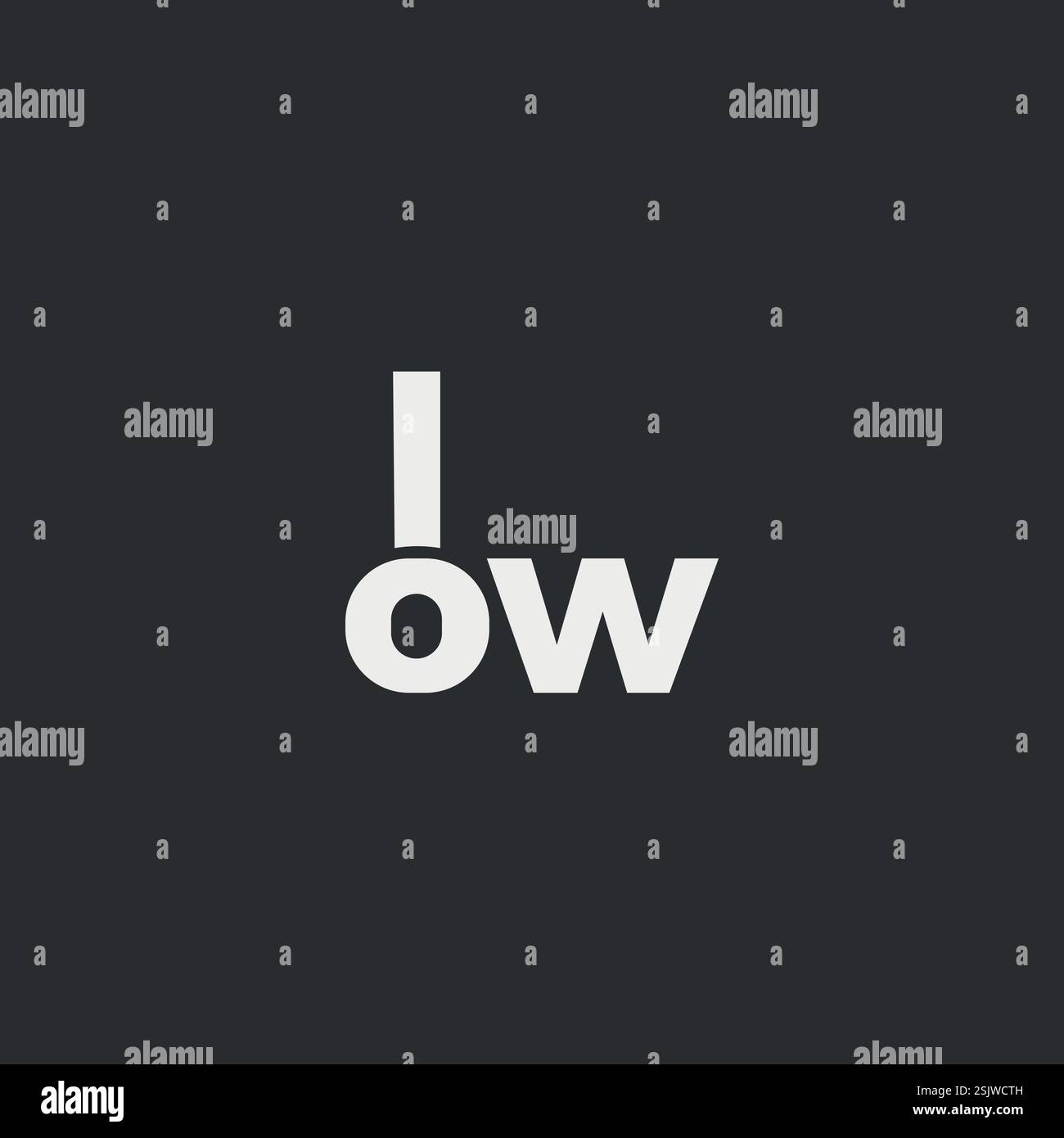 Vector low text logo design Stock Vector Image & Art - Alamy