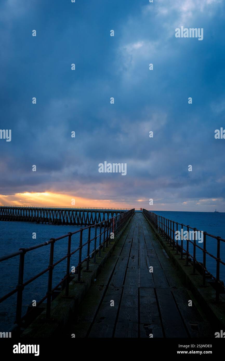 Blyth East and West Pier, Blyth Beach Northumberland, 2025 Stock Photo ...