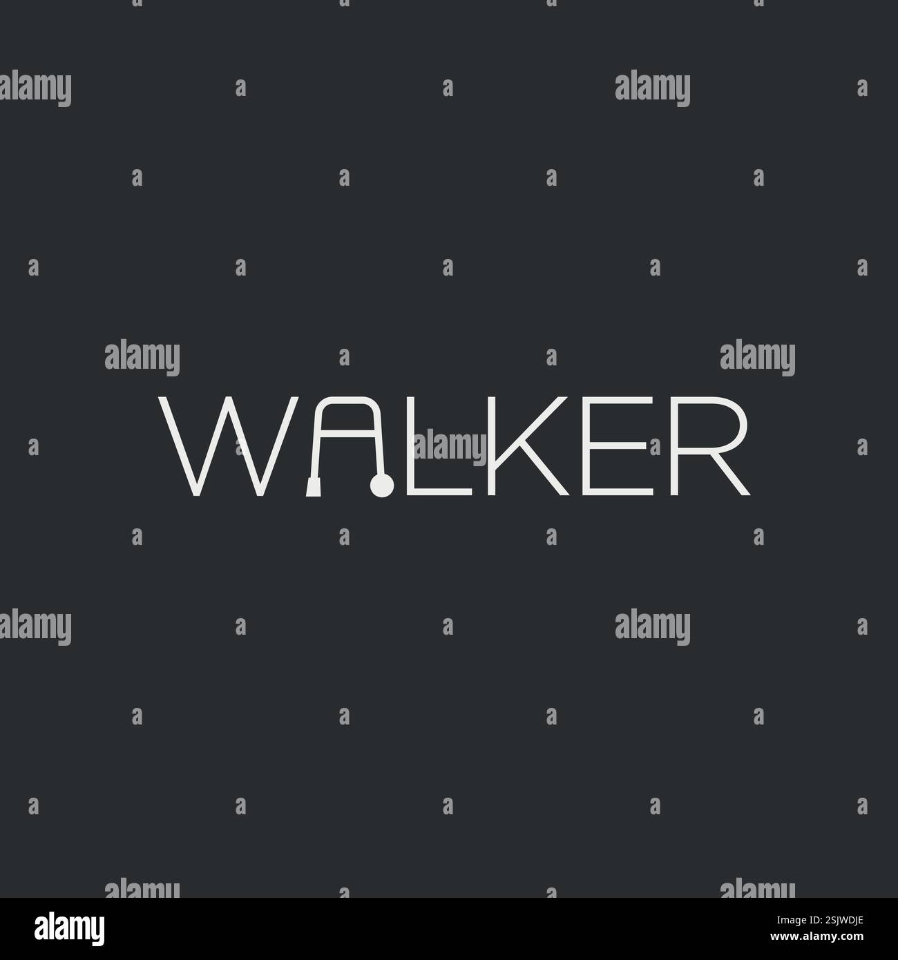 Vector walker text logo design Stock Vector Image & Art - Alamy