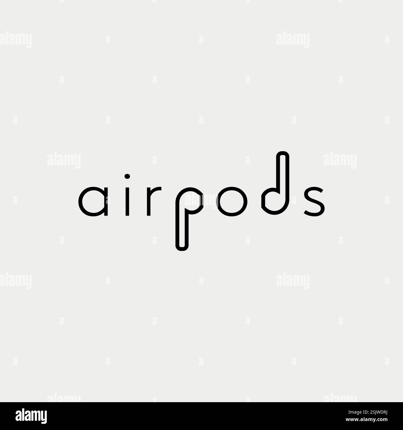 Vector air pods text logo design Stock Vector Image & Art - Alamy