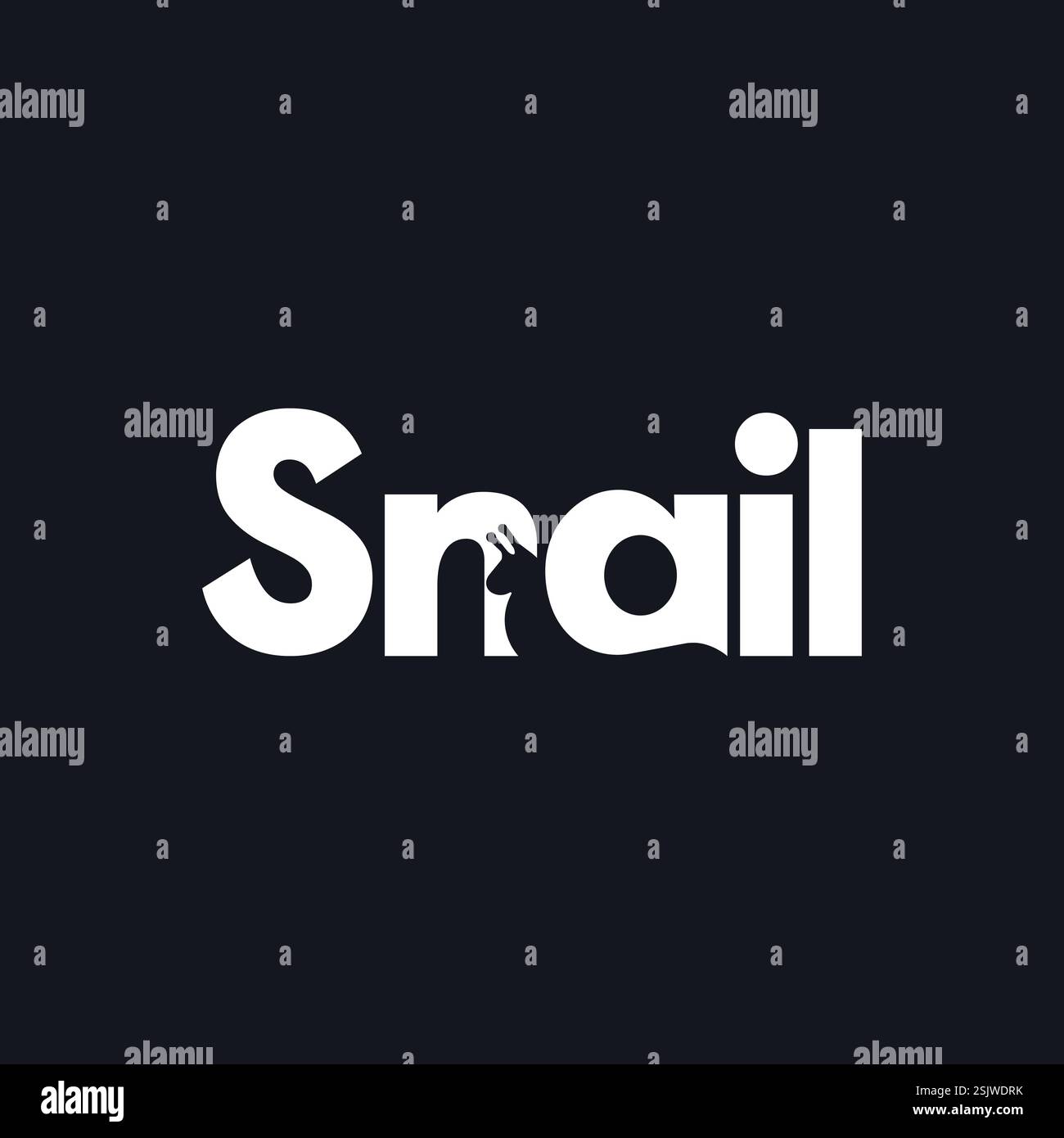 Vector snail text minimal design Stock Vector Image & Art - Alamy