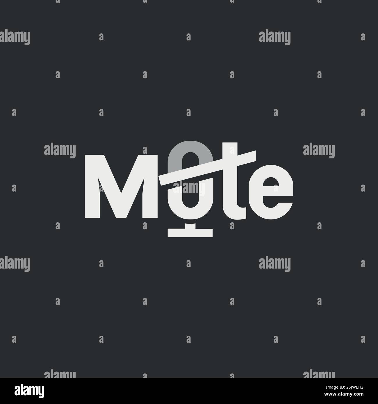Vector mute text logo design Stock Vector Image & Art - Alamy