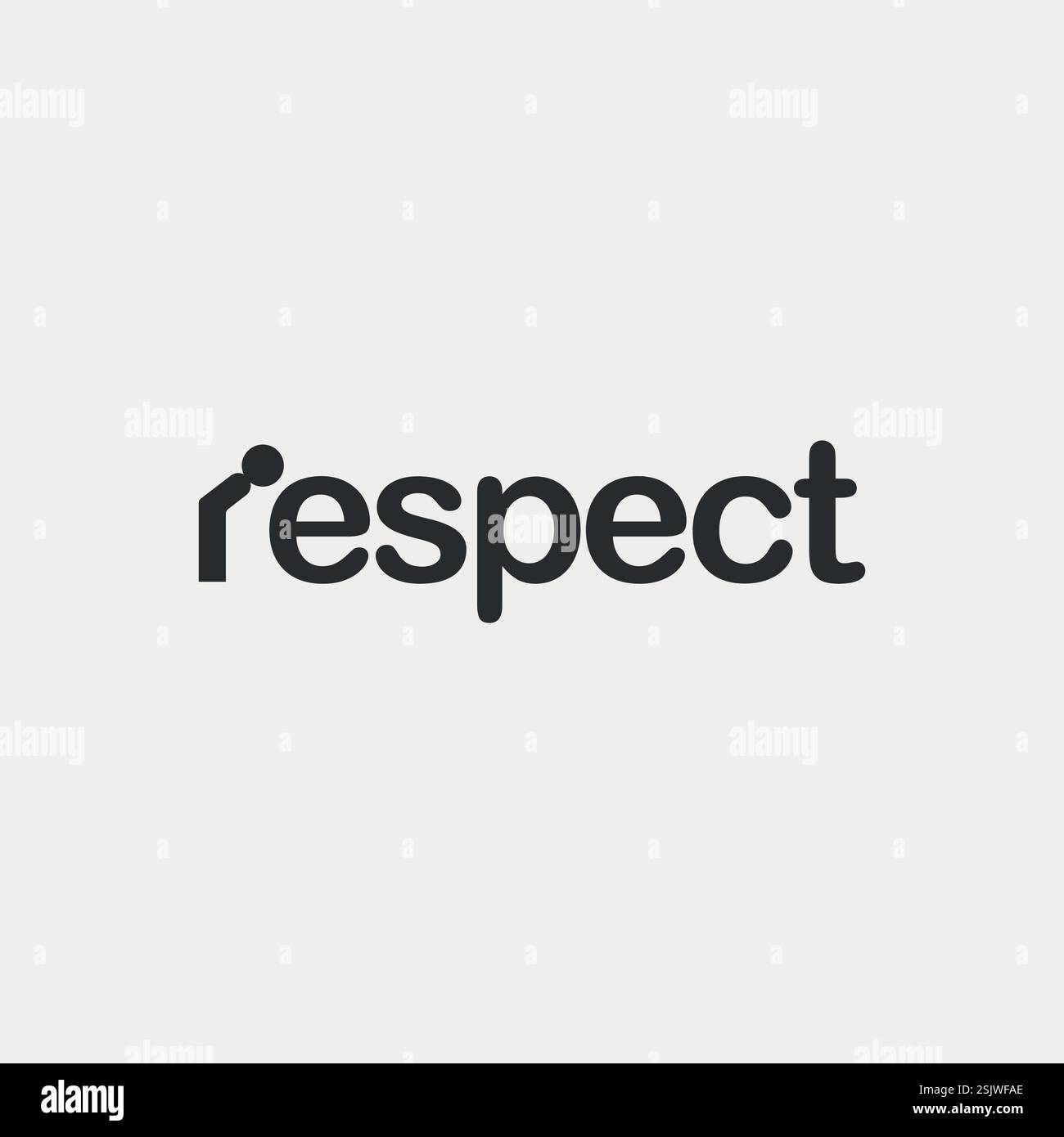 Vector respect text minimal design Stock Vector Image & Art - Alamy