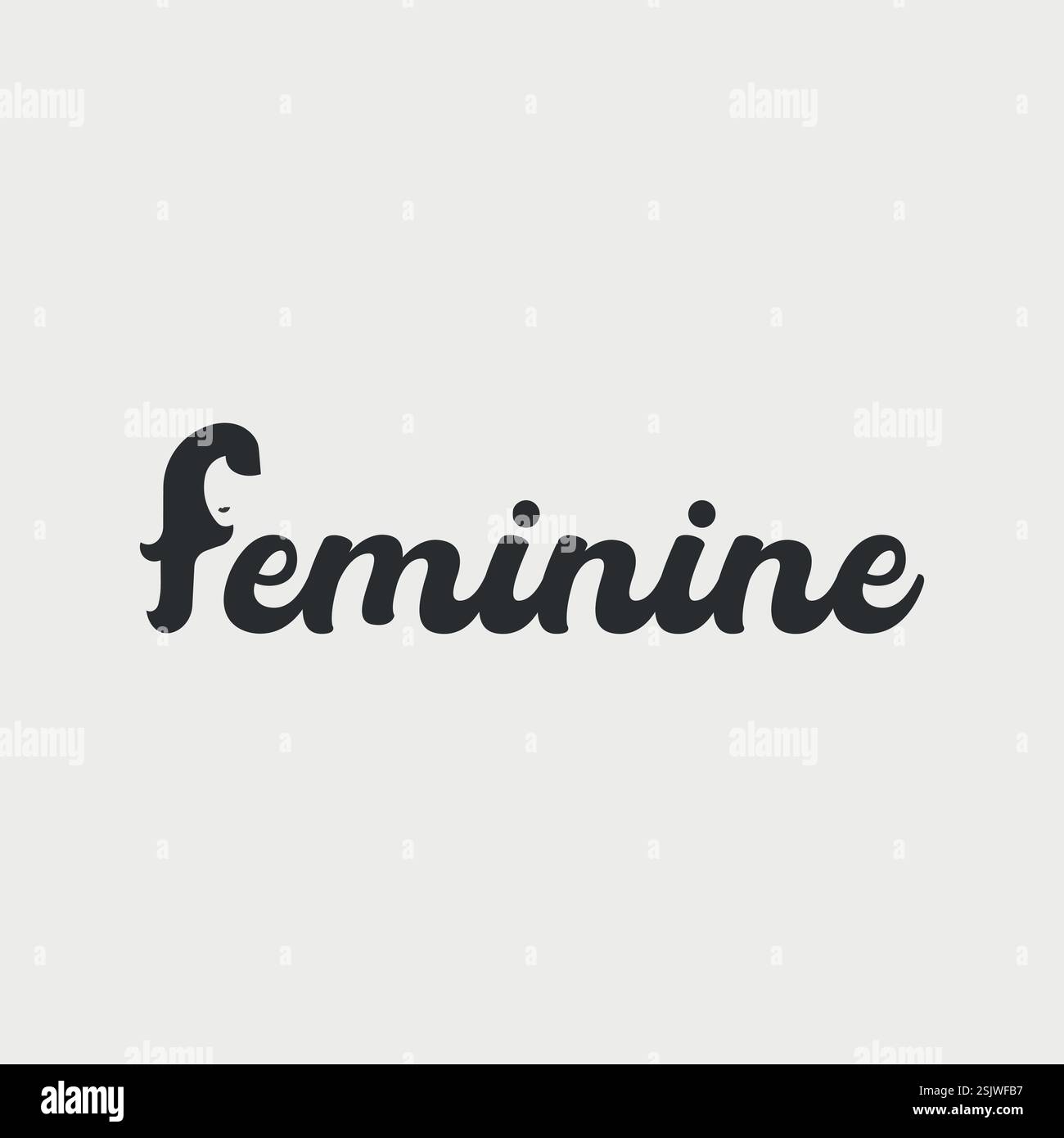 Vector feminine text logo design Stock Vector Image & Art - Alamy