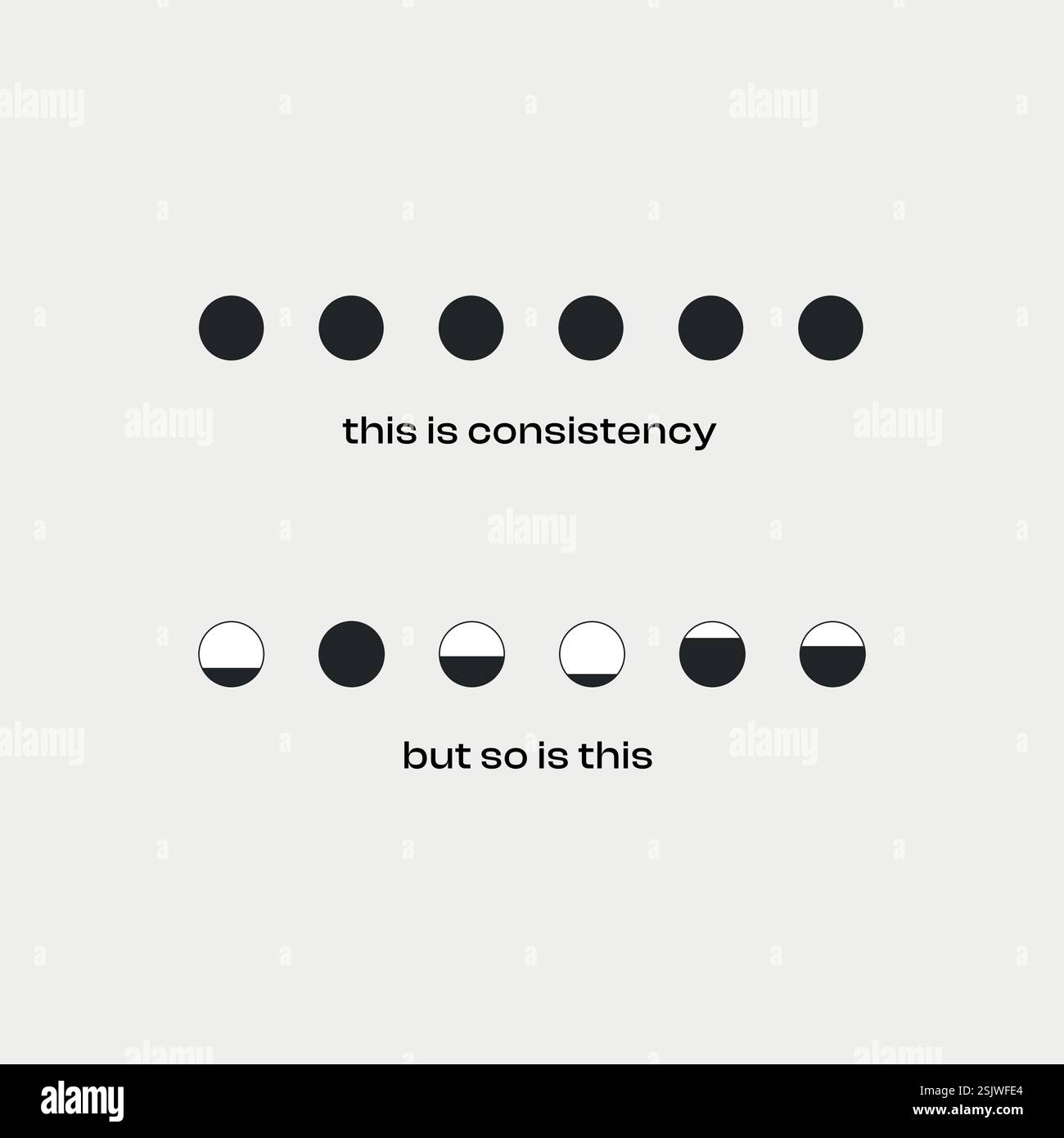 Vector illustration of being consistent tshirt design Stock Vector ...