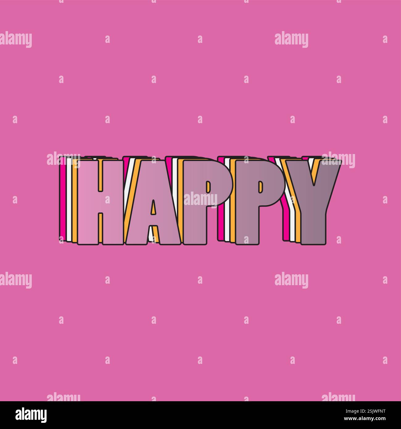 A pink background with the word happy written Stock Vector Image & Art ...