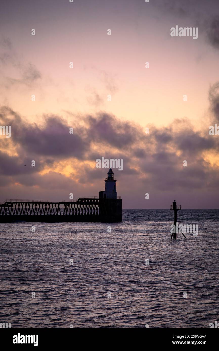 Blyth pier sunset hi-res stock photography and images - Alamy