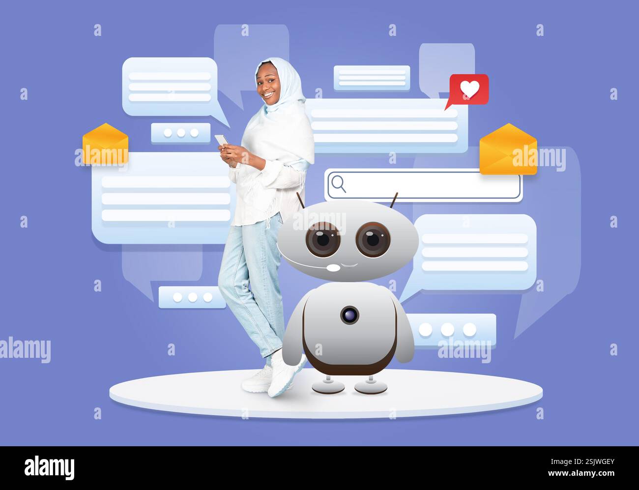 Modern virtual assistants transforming communication with AI technology ...