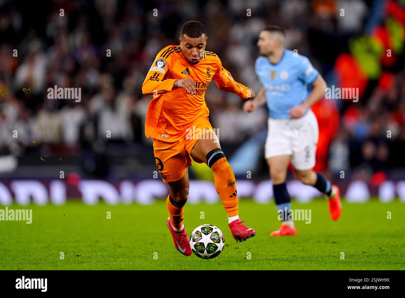 Real Madrid's Kylian Mbappe during the UEFA Champions League Knockout ...