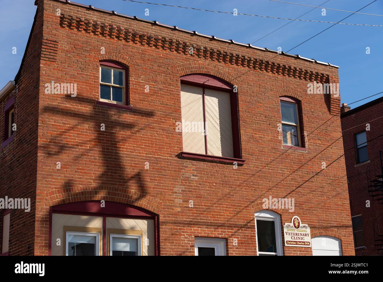 Mount Carroll, Illinois - United States - February 10th, 2025: Exterior ...
