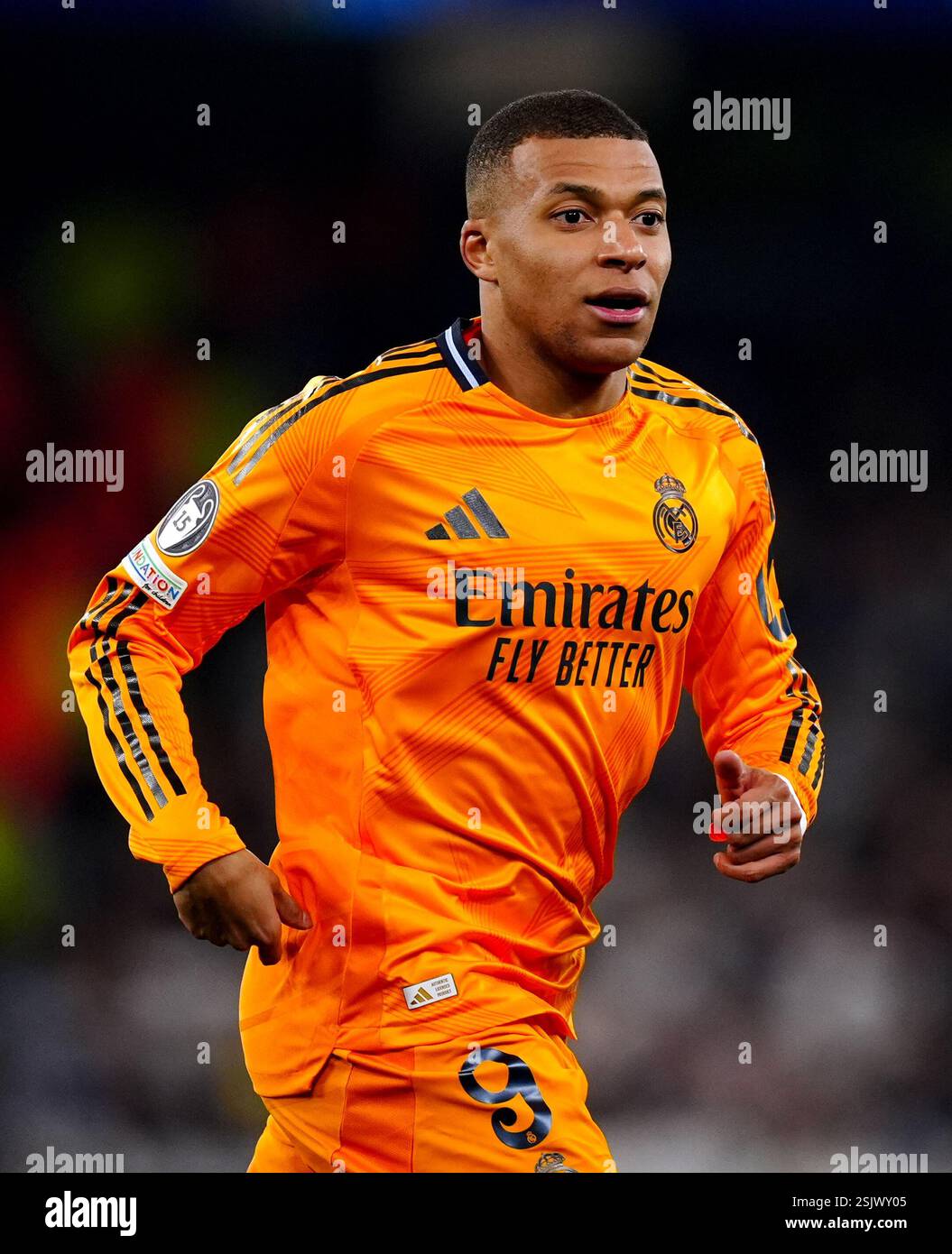 Real Madrid's Kylian Mbappe during the UEFA Champions League Knockout ...