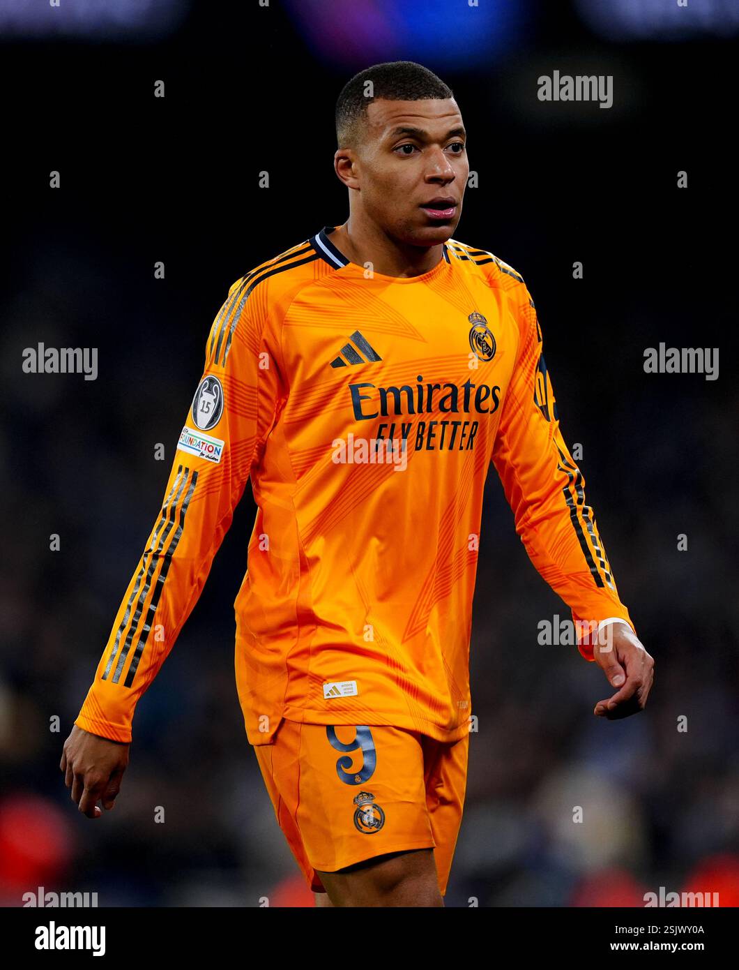 Real Madrid's Kylian Mbappe during the UEFA Champions League Knockout ...