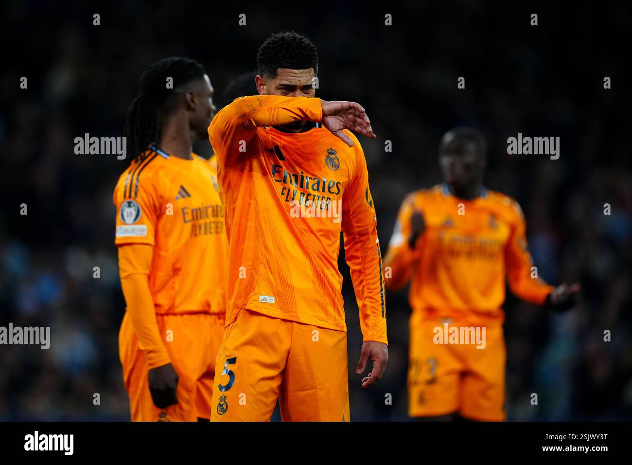 Real Madrid's Jude Bellingham reacts during the UEFA Champions League ...