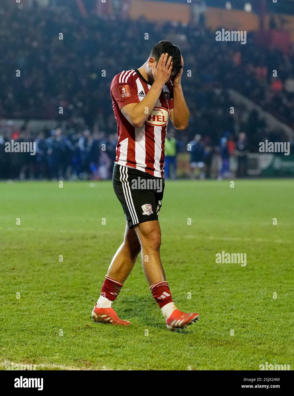 Exeter City's Reece Cole after missing his penalty during the Emirates ...