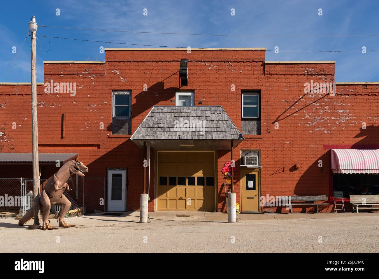 Exterior of business in downtown Mount Carroll, Illinois, USA Stock ...