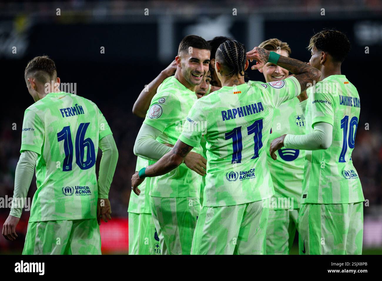 FC Barcelona players Fermin, Lamine Yamal, Ferran Torres, Frenkie de ...