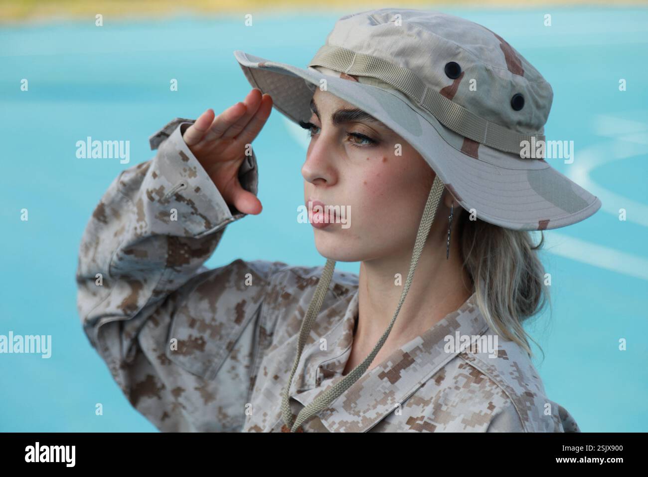 Courageous Female Soldier in Military Operation Stock Photo - Alamy