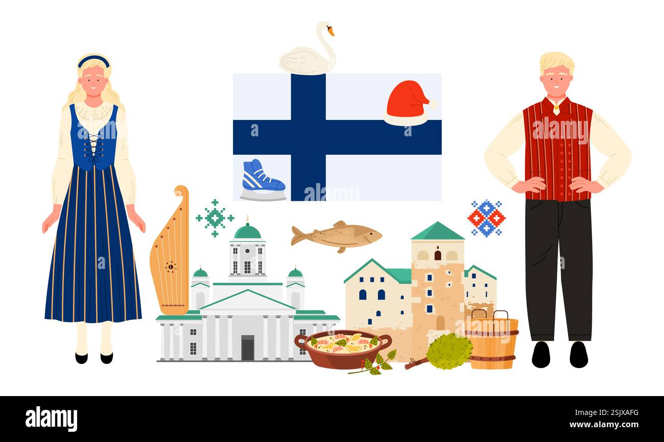 Travel to Finland, Finnish national culture elements and food, landmark ...