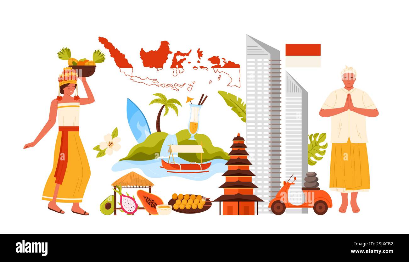 Indonesian culture elements and landmarks, travel to Indonesia ...