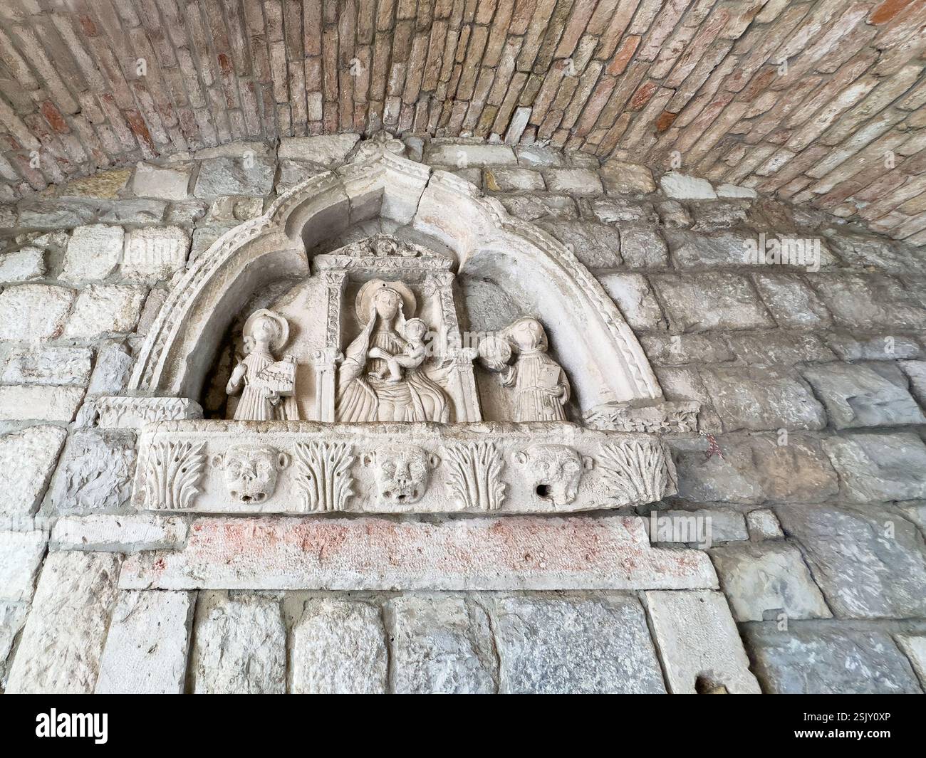 Kotor, Montenegro - July 2, 2024: Madonna sculpture in Sea or Main gate ...