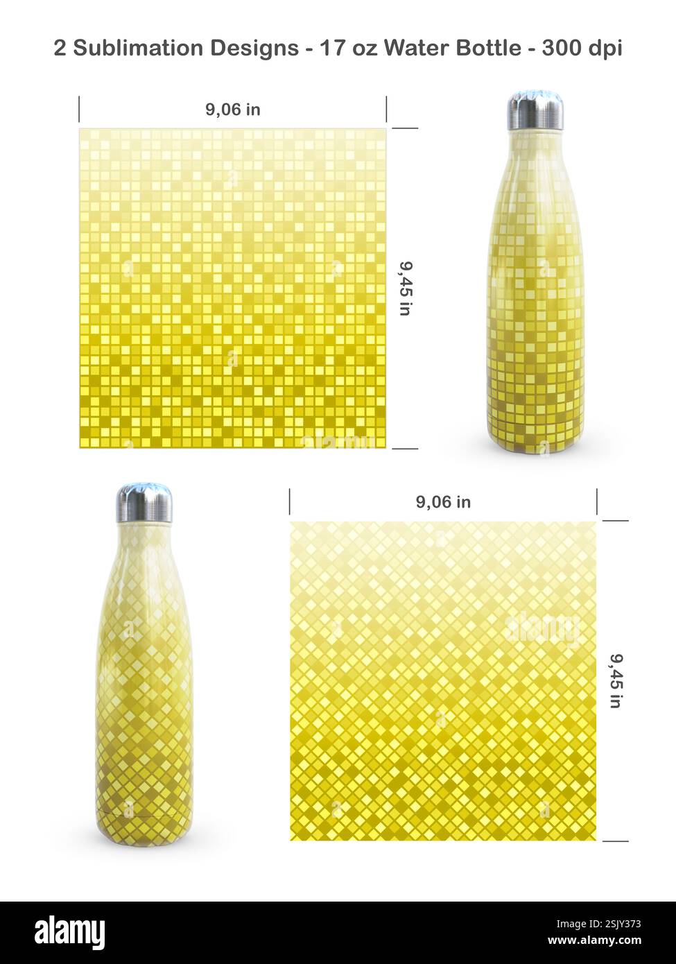 Set of 2 Mosaic ombre patterns. Seamless sublimation templates for 17 ...