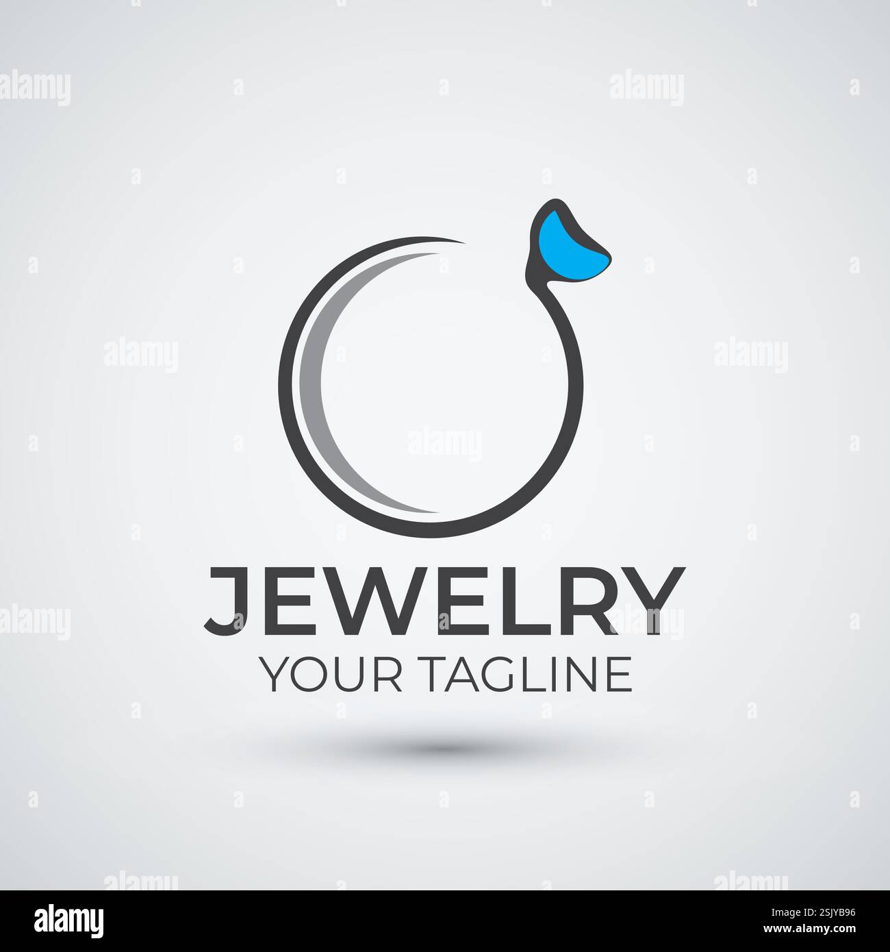 Flat jewelry ring logo Stock Vector Images - Alamy