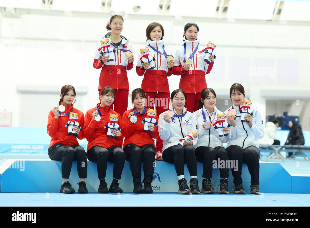 Harbin, China. 11th Feb, 2025. China team group (CHN), South Korea team ...